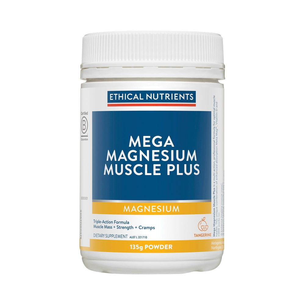 ETHICAL NUTRIENTS MEGA MAGNESIUM MUSCLE PLUS TANGERINE 135G – Happy ...
